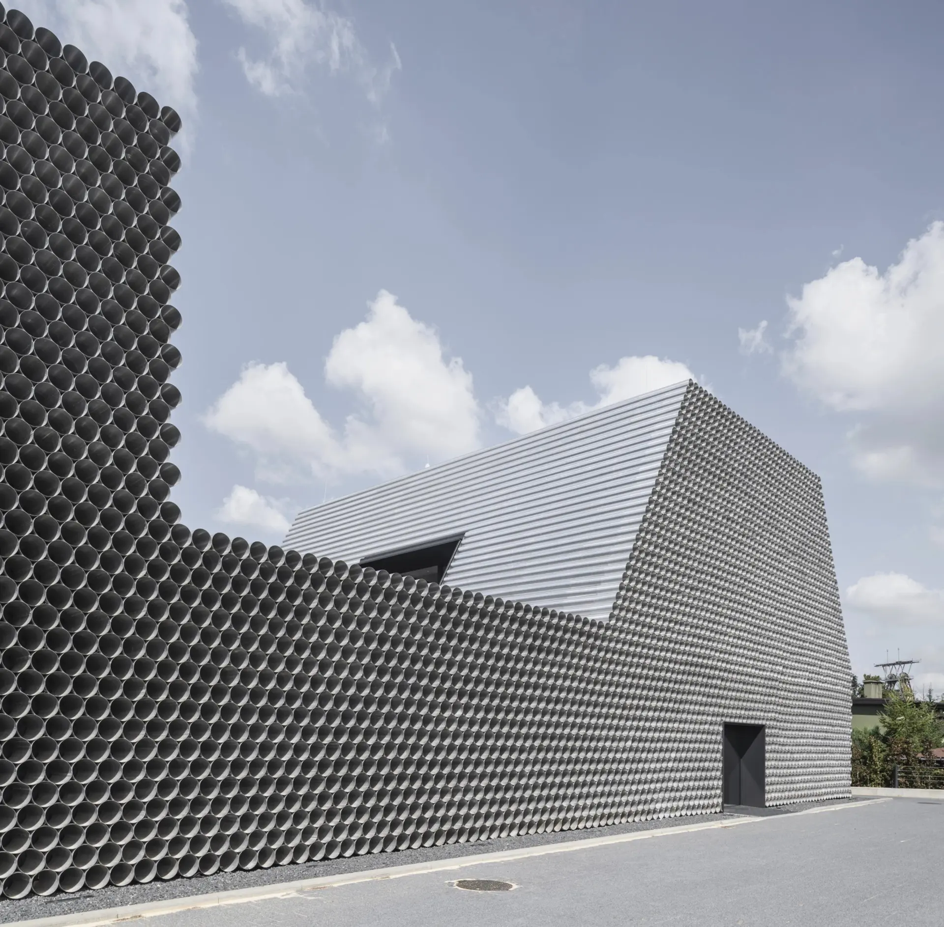 A Pipe Company Headquarters Made of Pipes