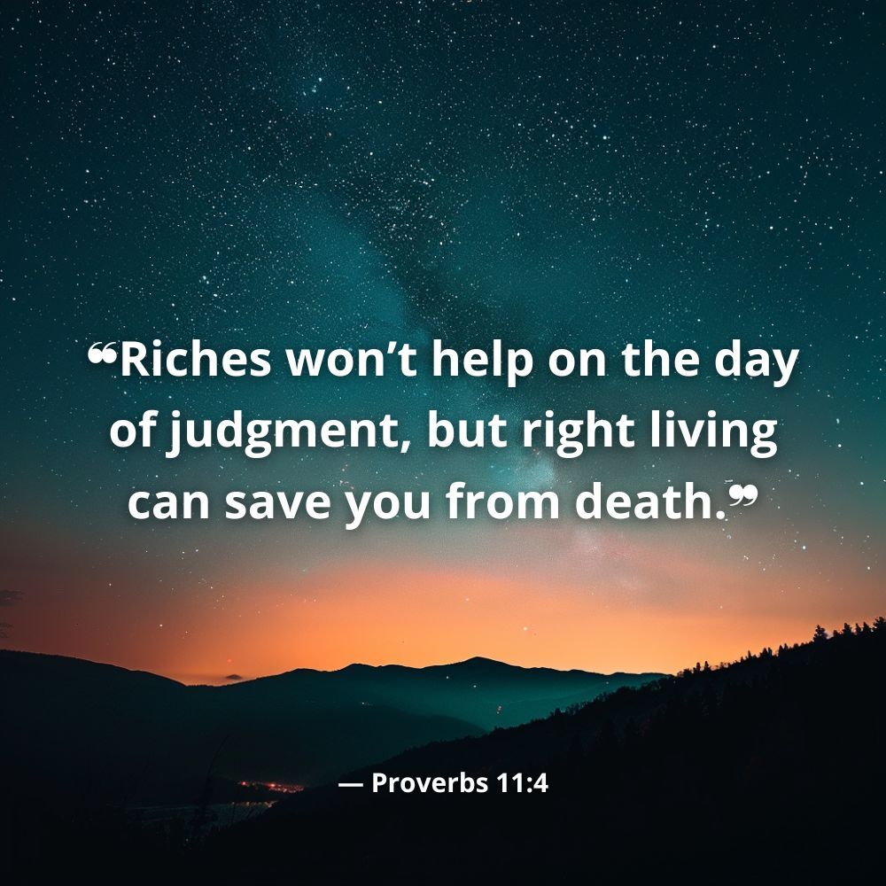 🙏 Verse of the Day: Proverbs 11:4
