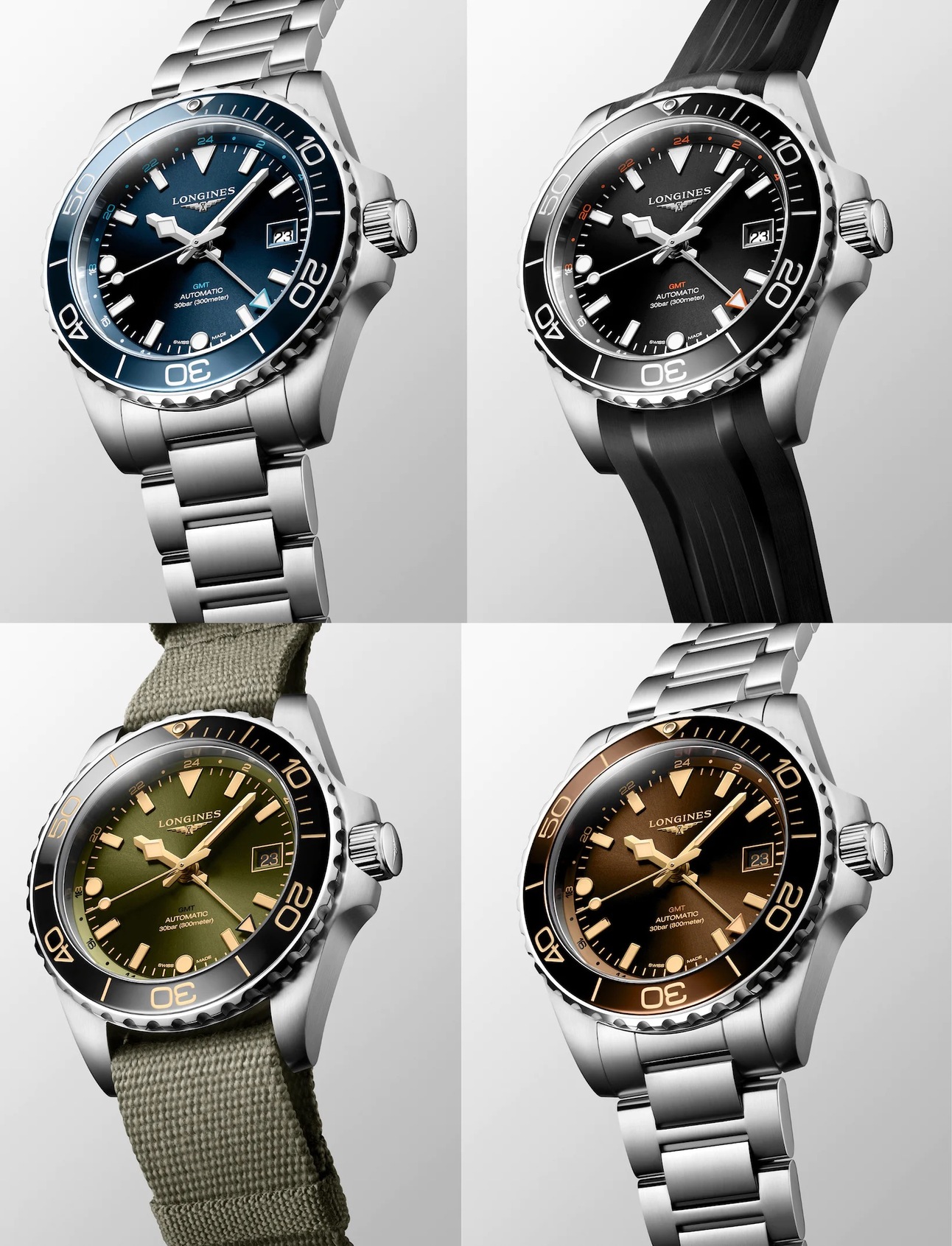 Longines Gives HydroConquest A GMT In Awesome Colors, Hamilton Releases ...