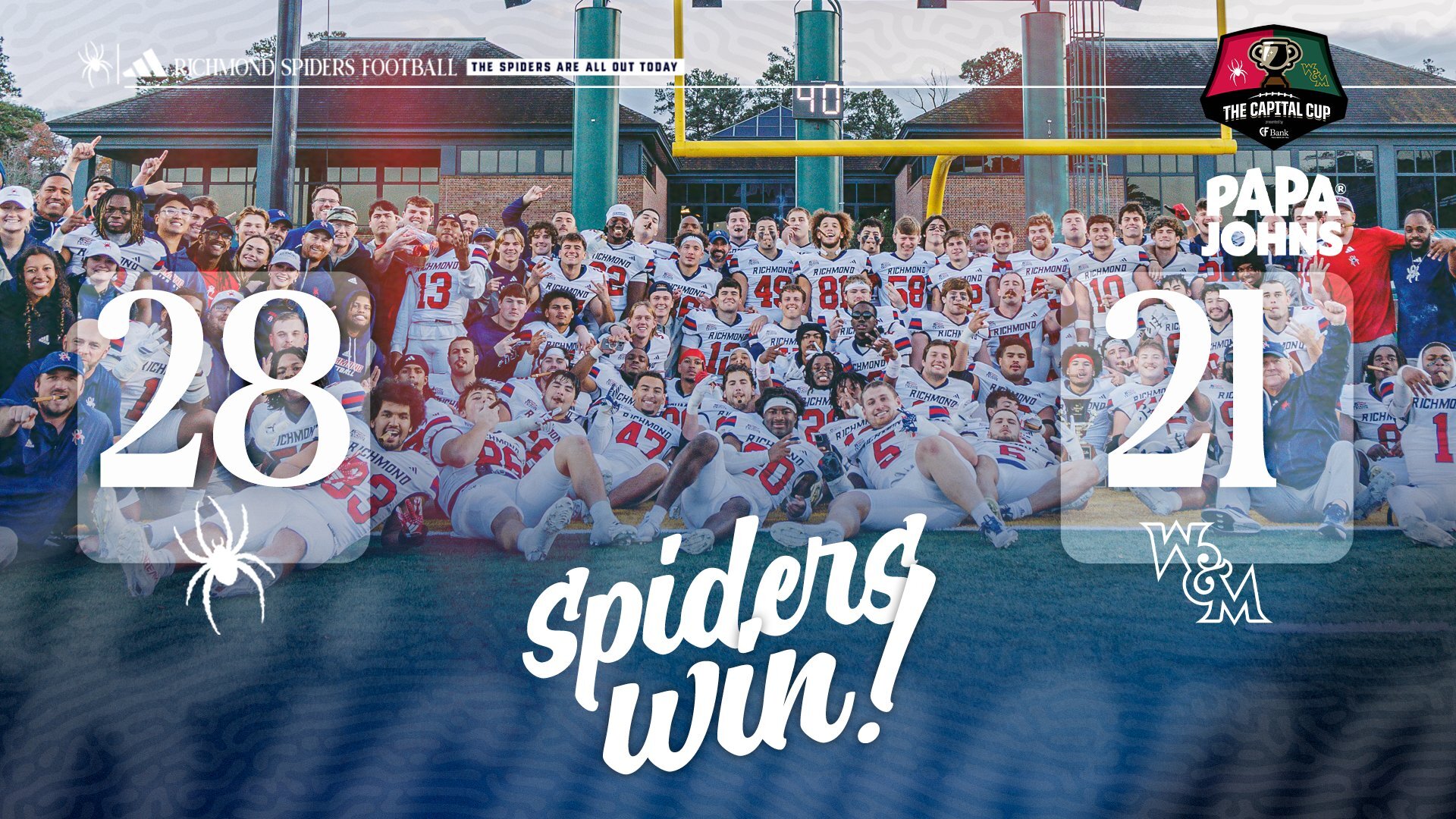 The Richmond Spiders football team beat William & Mary 28-21 in the ...