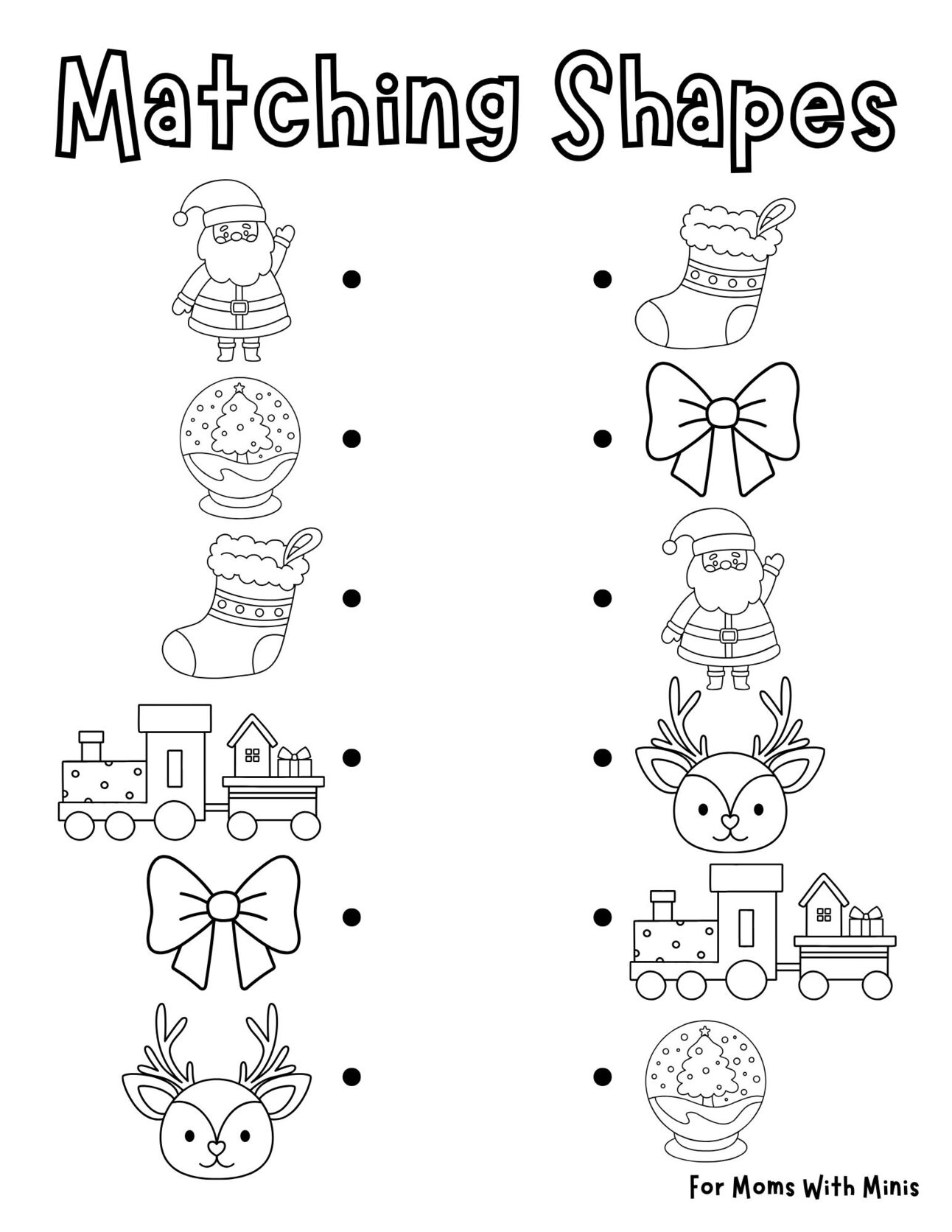 🚂 Christmas Matching Shapes