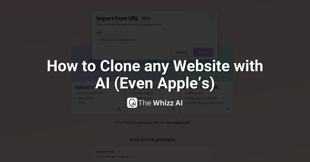 How to clone any Website with AI In just one Minute (Even Apple's)