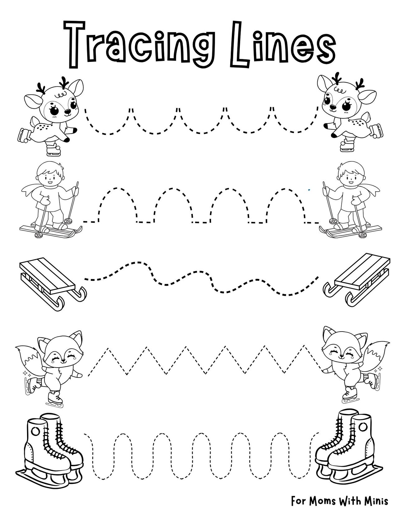 ⛄ Winter Activities Line Tracing