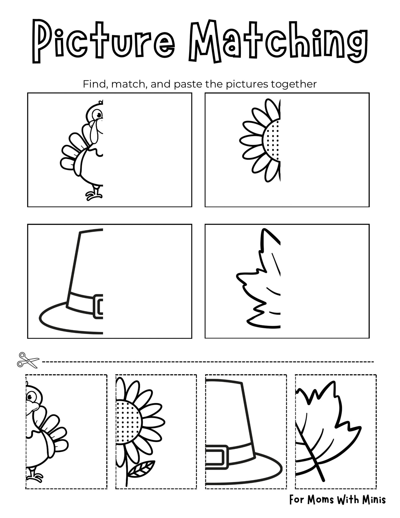 Thanksgiving Picture Matching