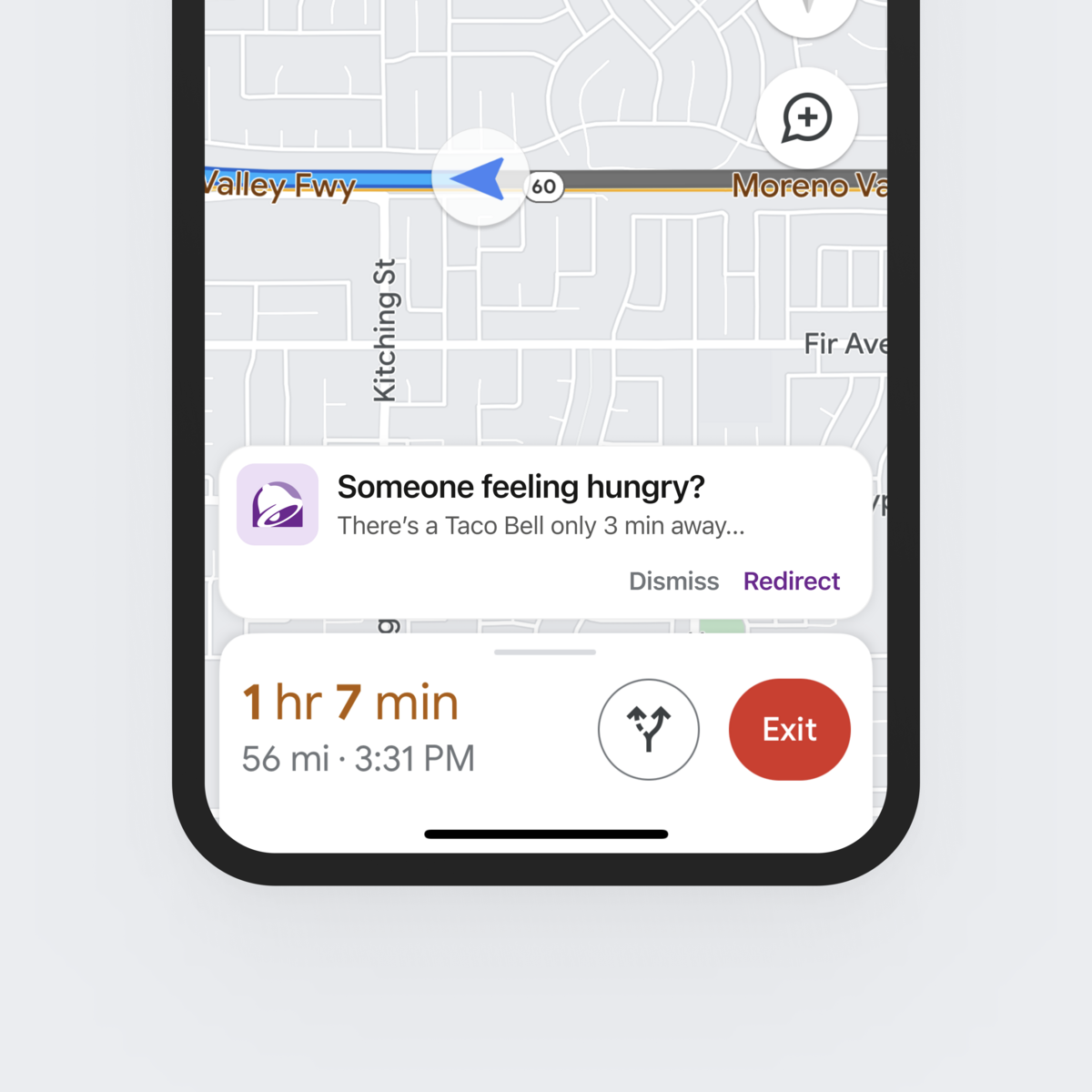 Google Maps fast food temptation