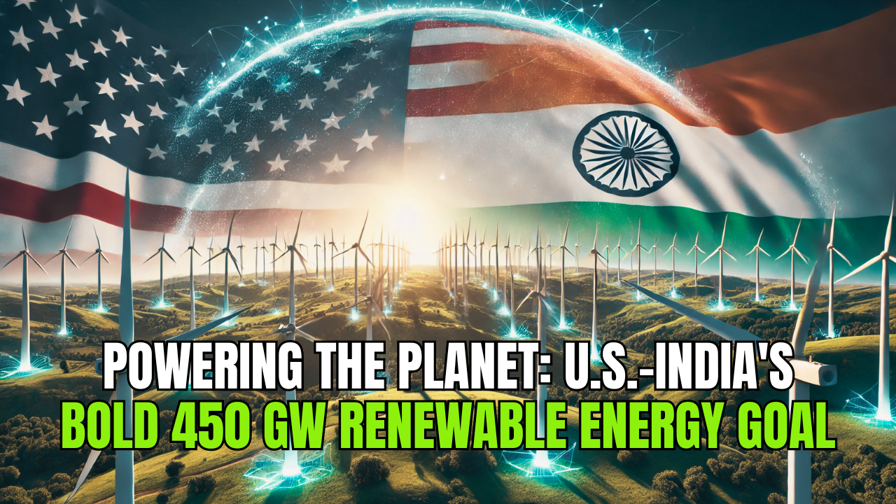 🌱 Powering the Planet: U.S.-India's Bold 450 GW Renewable Energy Goal 🌍⚡🌞