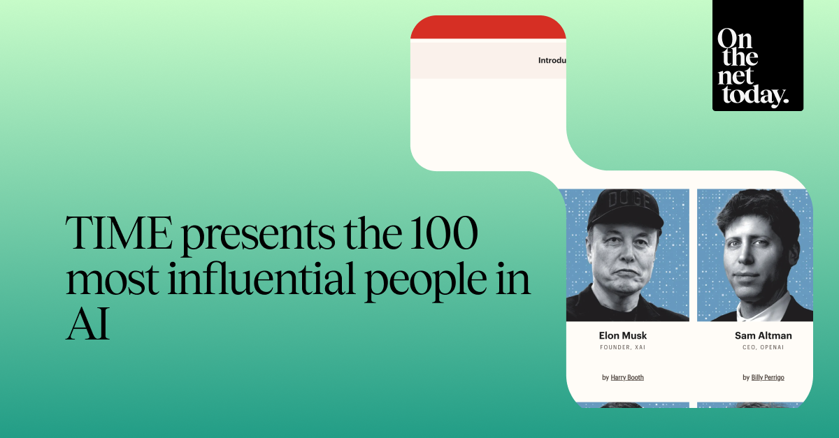 TIME presents the 100 most influential people in AI