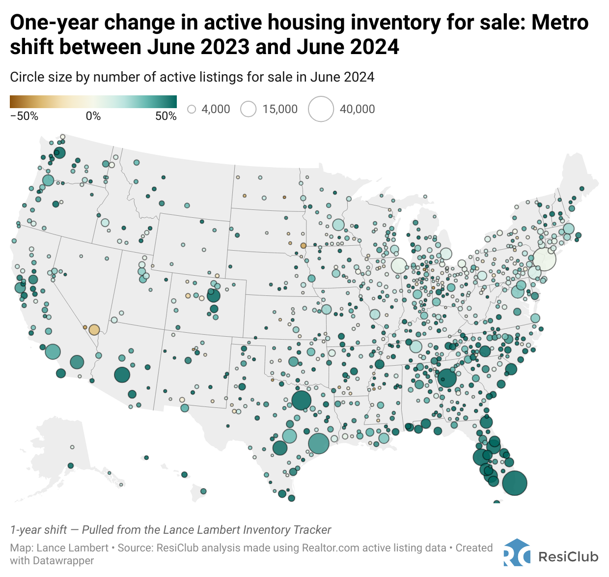 Housing market inventory dynamics in 800+ metros and 3,000+ counties