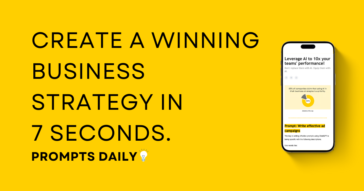Create a winning business strategy in 7 seconds