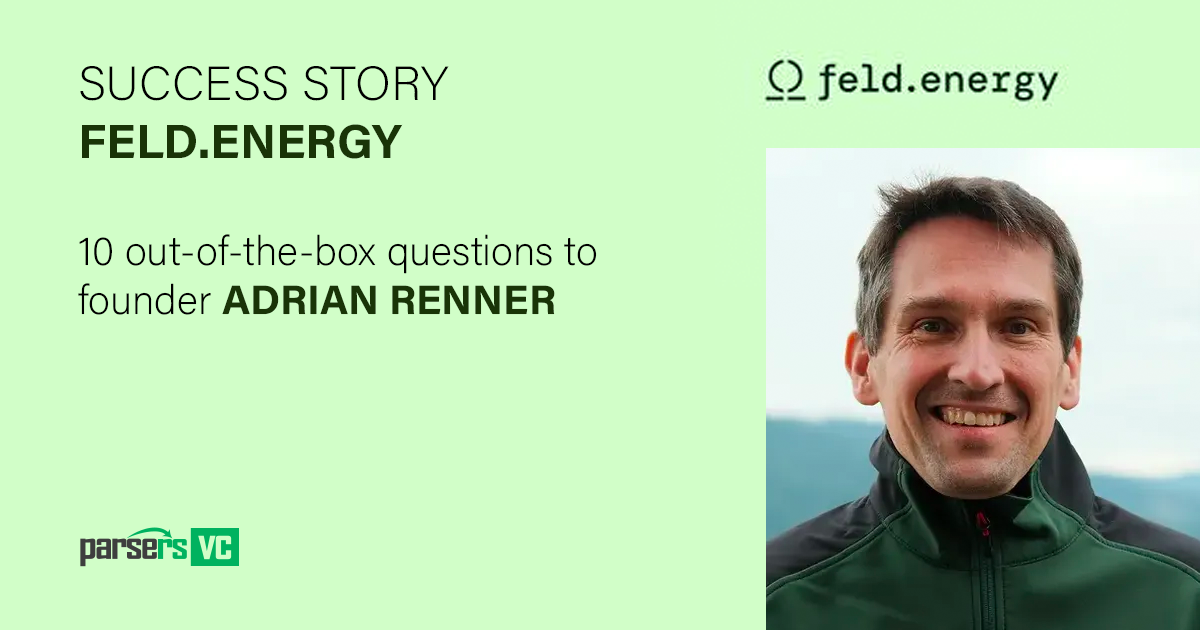 feld.energy Success Story. 10 OOTB questions to founder Adrian Renner