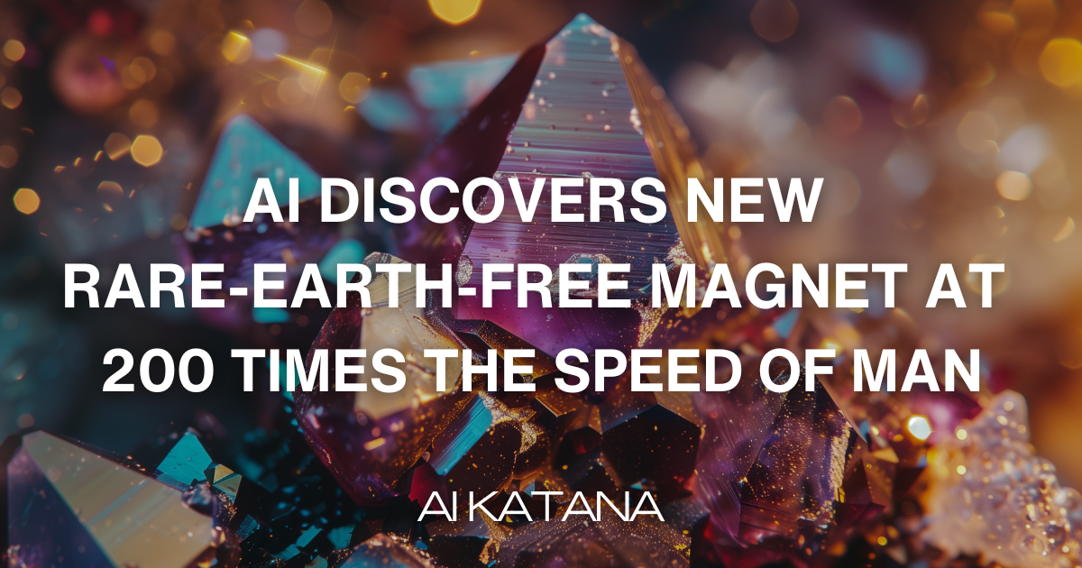 AI discovers new rare-earth-free magnet at 200 times the speed of man