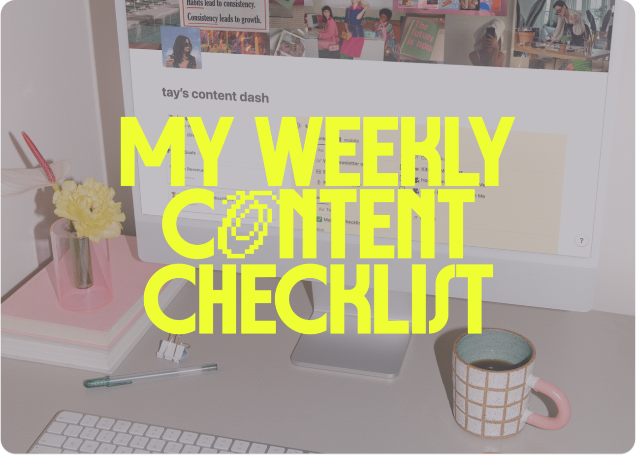 How I Plan a Week of Content