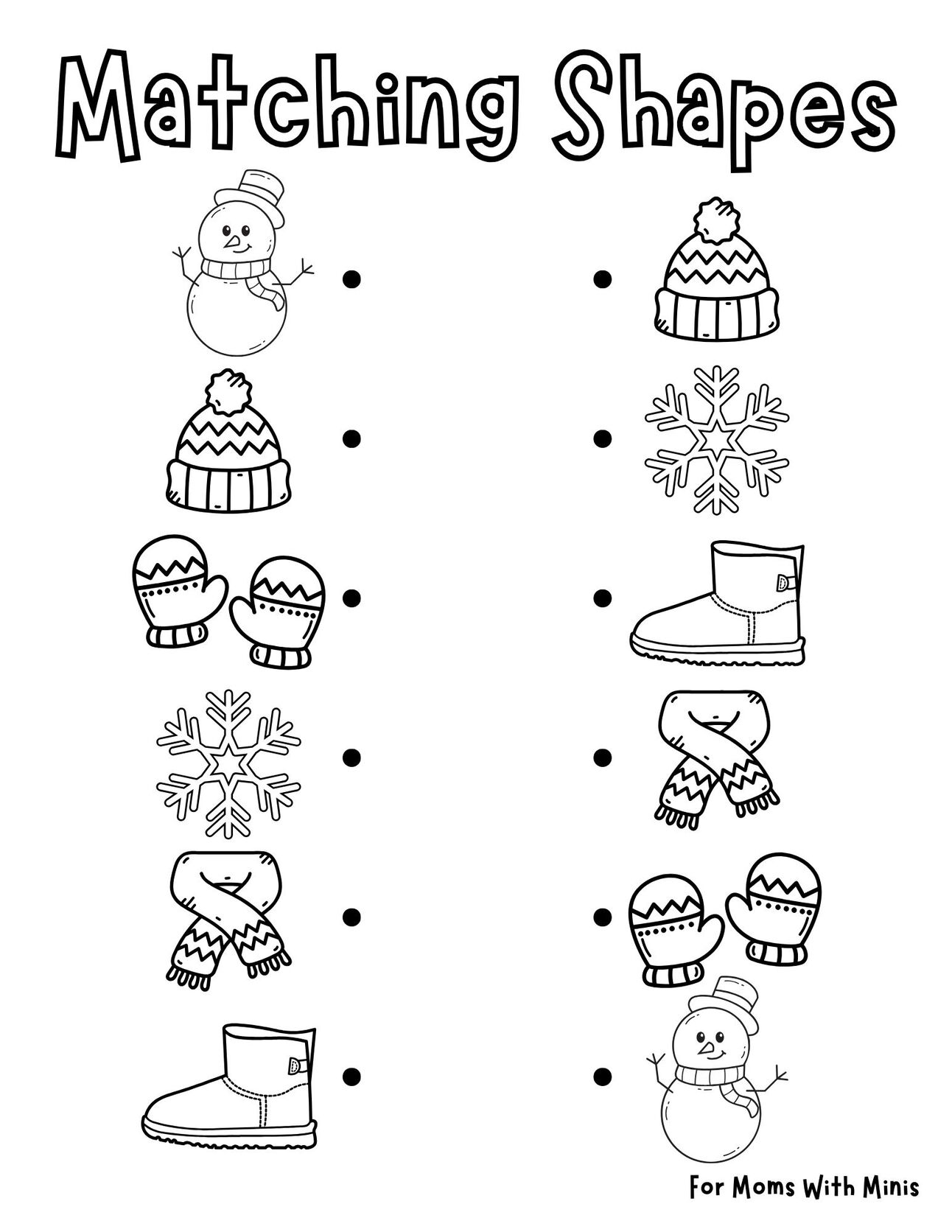 🧤 Matching Shapes Snow Accessory Edition