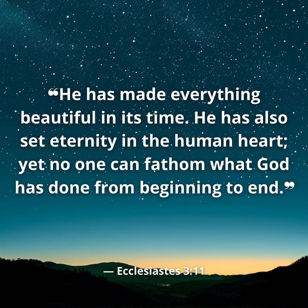 🙏 Verse of the Day: Ecclesiastes 3:11