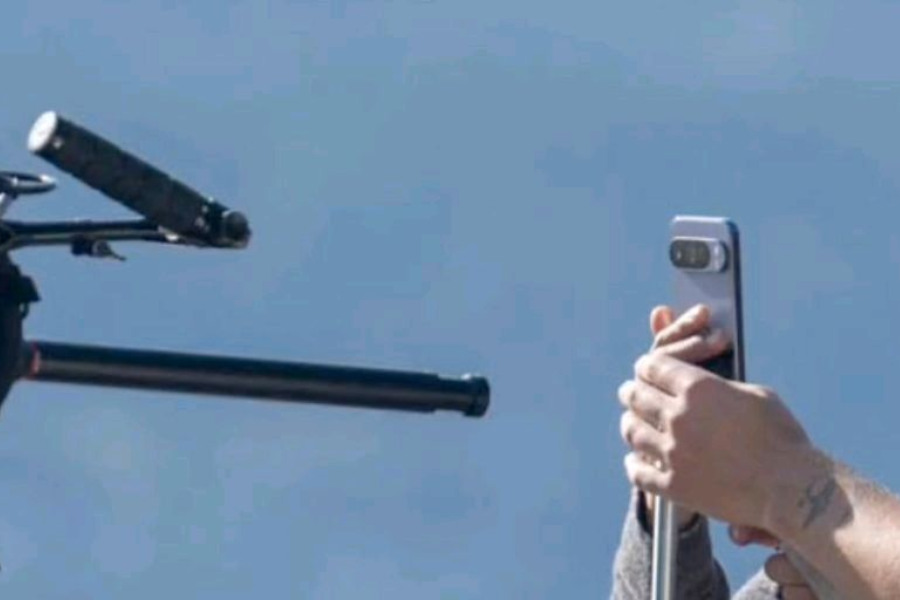 Google's Pixel 10 Pro spotted in the wild during a commercial shoot