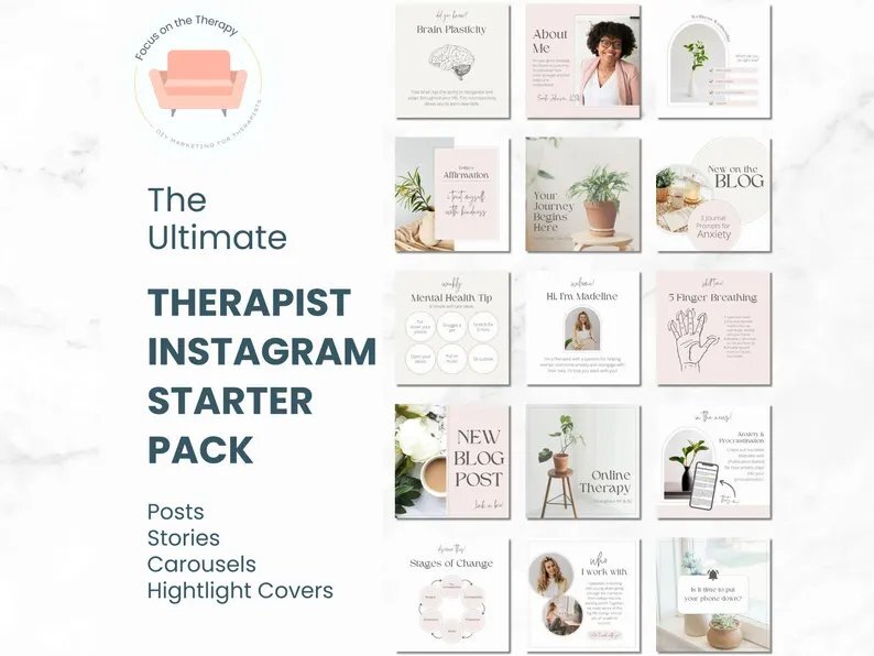 Free Instagram Template Pack for Therapists