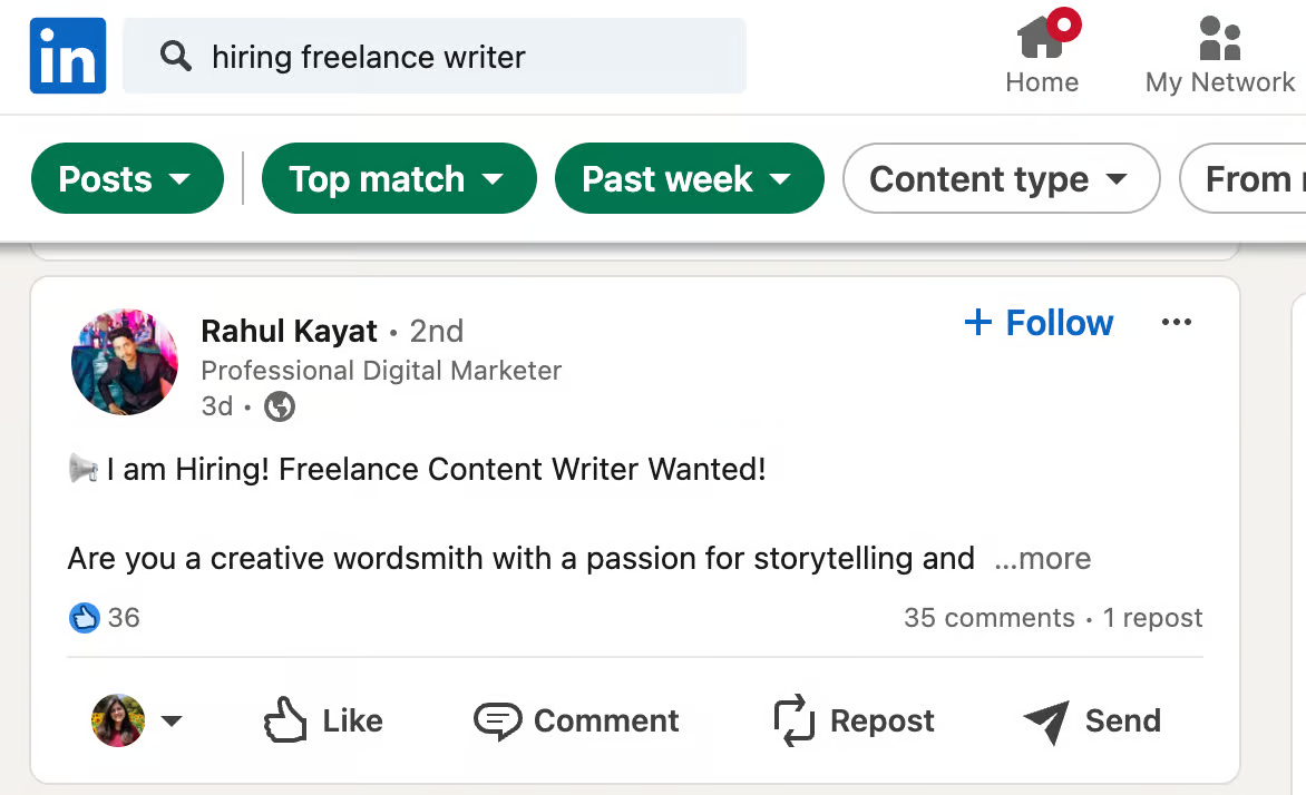 “I saw your post about how LinkedIn is golden for finding clients, and I’m so confused."