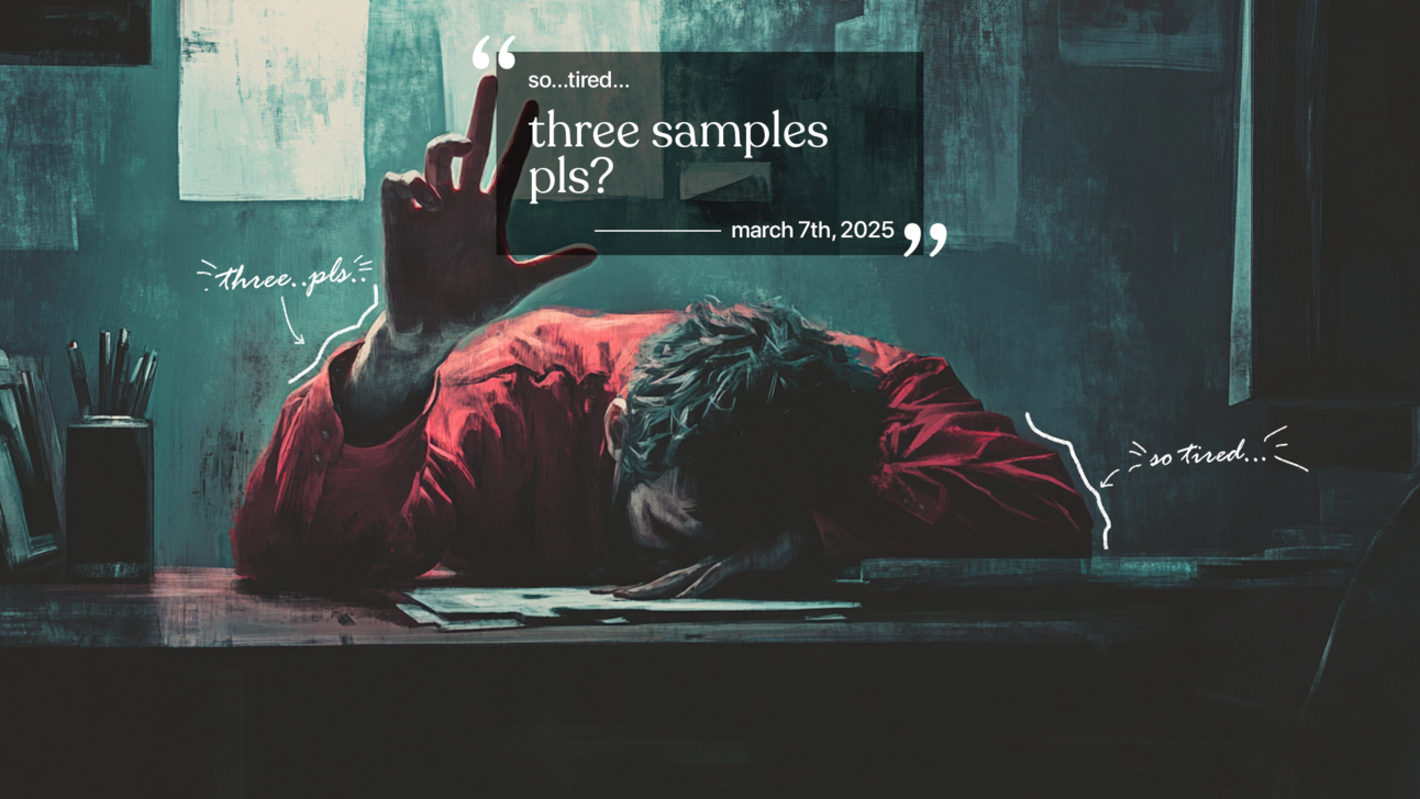 three samples pls?