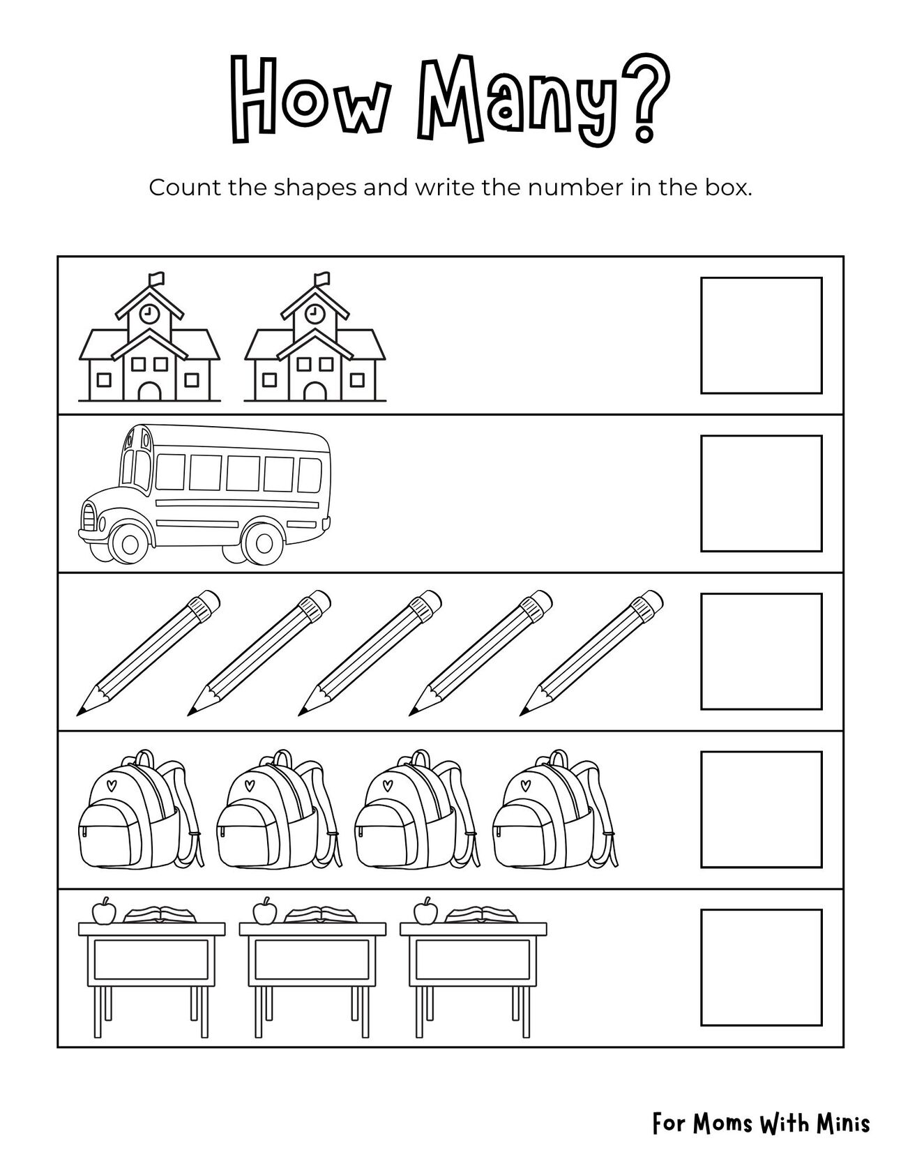 Back to School Counting