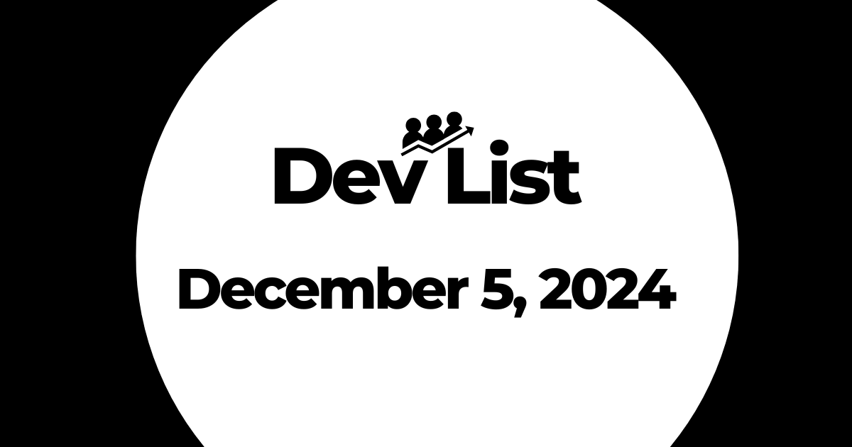 💻 Dev List - New and Improved!
