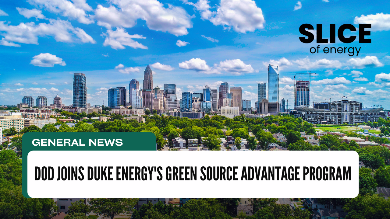 DOD Joins Duke Energy's Green Source Advantage Program