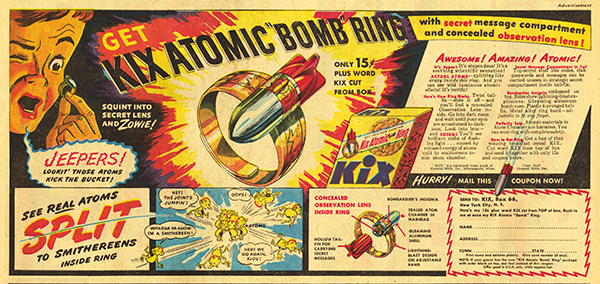 Kix Cereal Sold an Actual Radioactive Nuclear Ring To Children in 1947