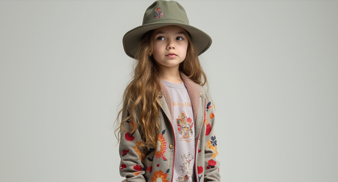 Youth Fashion - AI Generated Little Girl Clothing Model