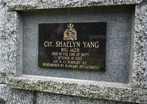 Burnaby RCMP marks anniversary of Constable Shaelyn Yang’s death