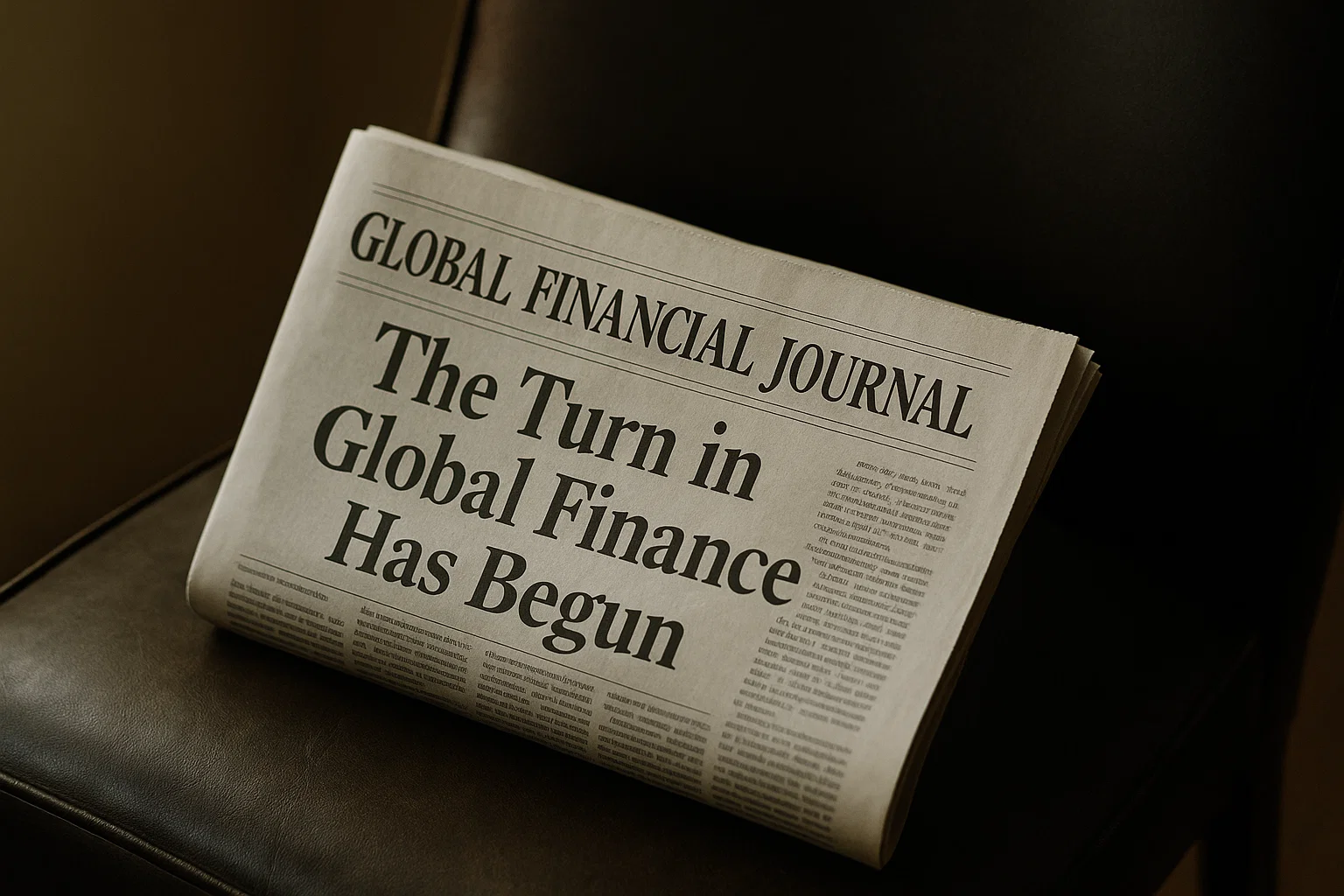 The Turn in Global Finance Has Begun