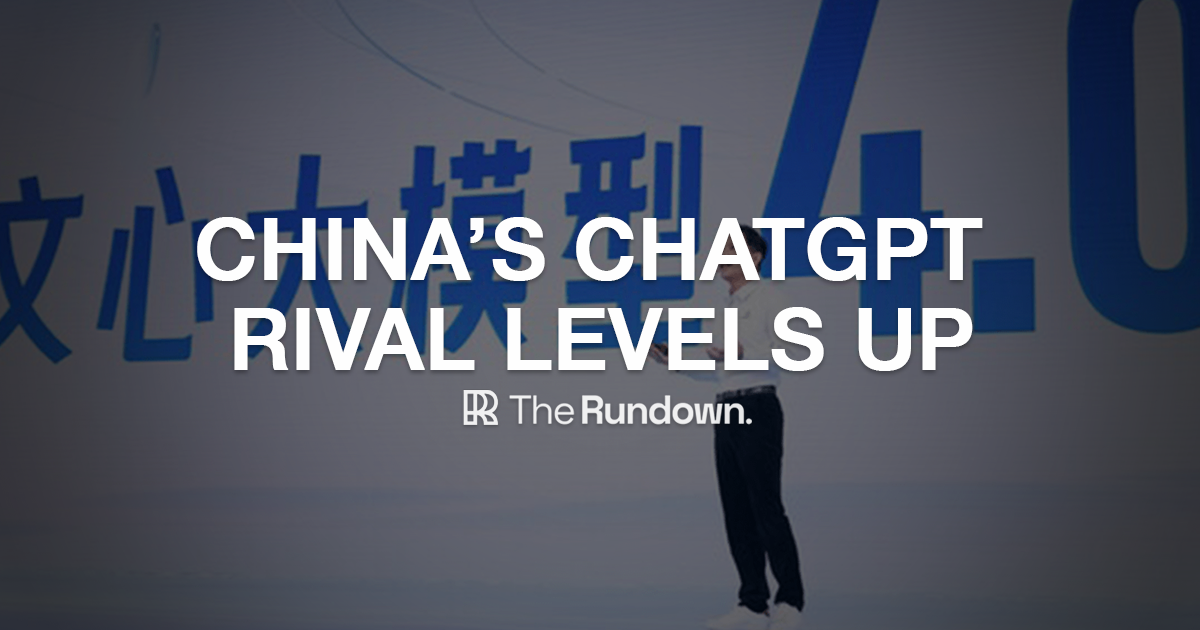 🤖 China's new ChatGPT competitor