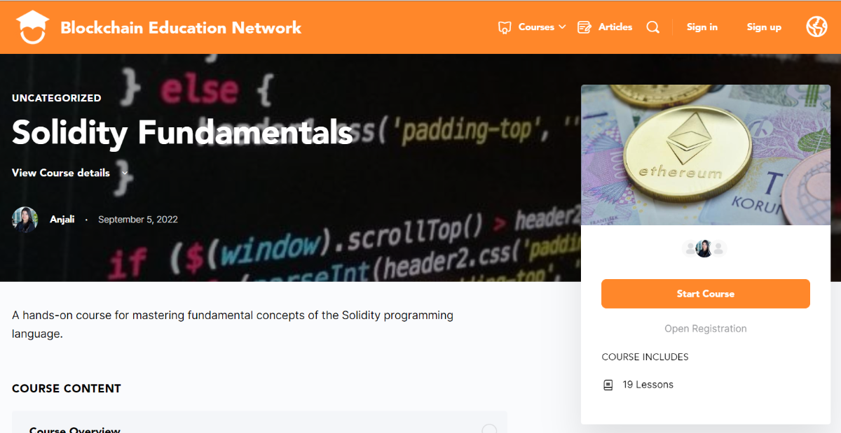 New FREE Course! Solidity Fundamentals