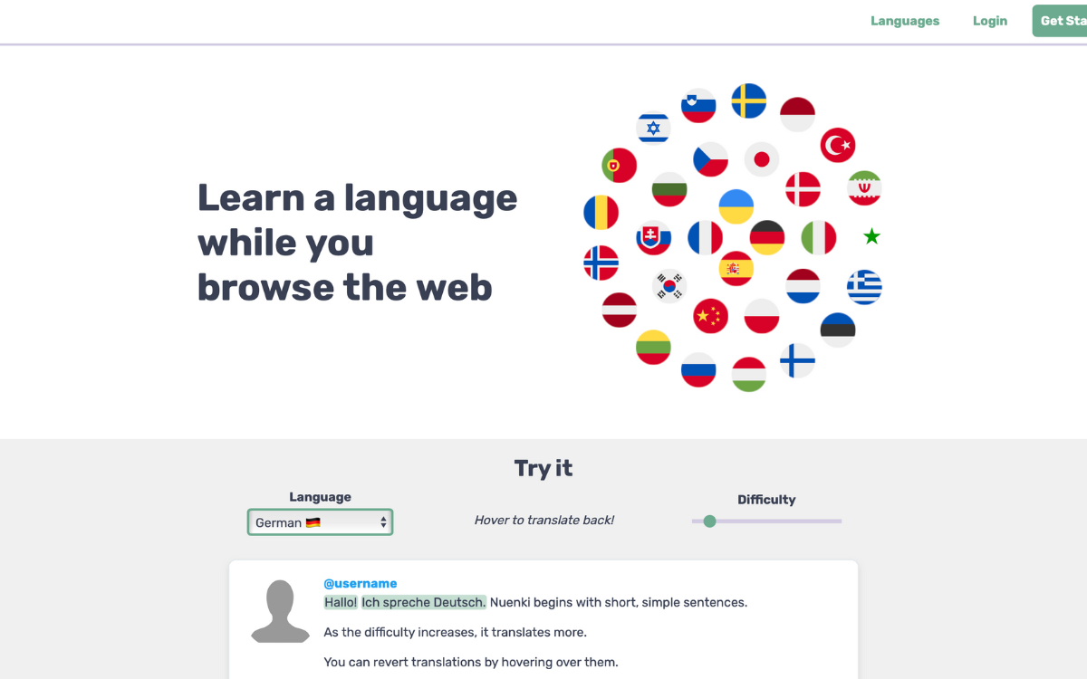 Learn a Language While Browsing