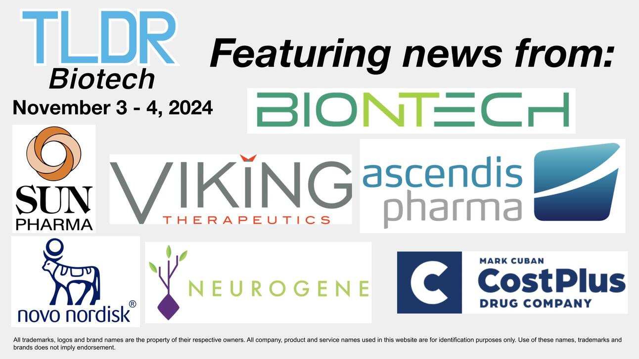 Biotech & Pharma Updates | November 3 - 4, 2024
