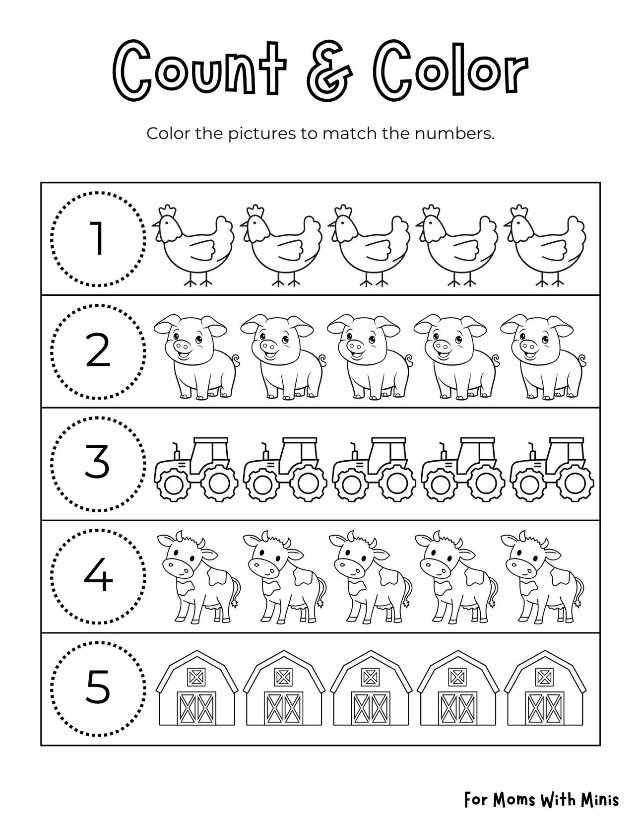 Farm Themed Count and Color