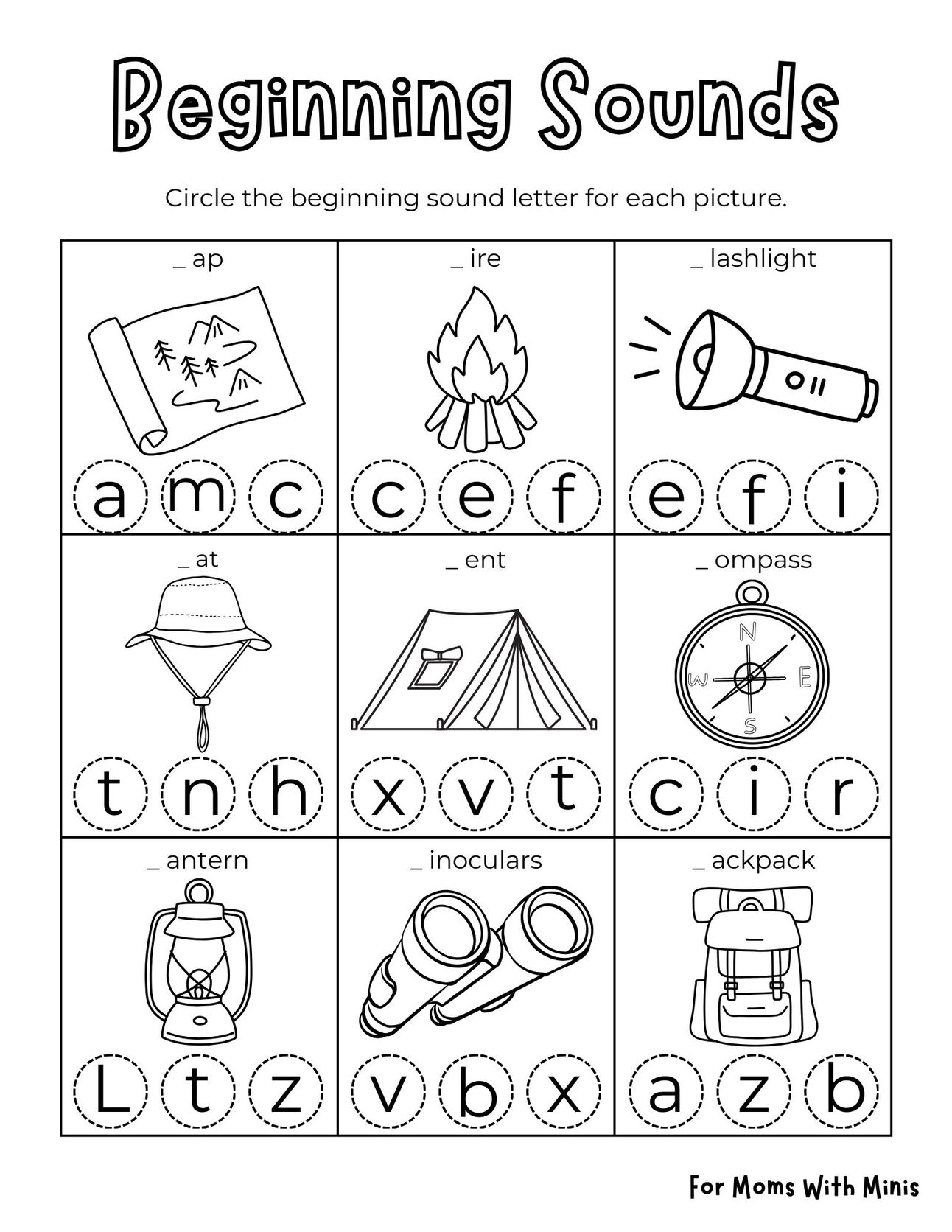 Camping Beginning Sounds