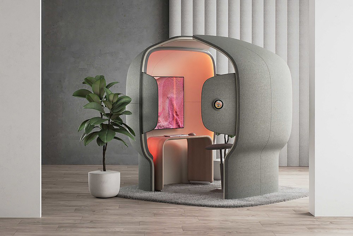 Microsoft’s Flowspace Pod Provides Brief Privacy for Workplaces