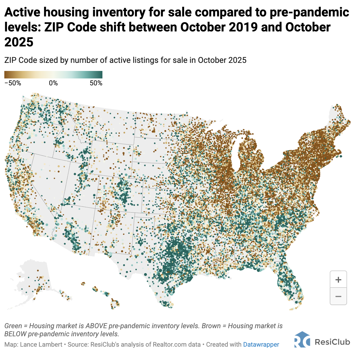 Monthly report: Housing market inventory dynamics in 800+ metros, 3,000 ...