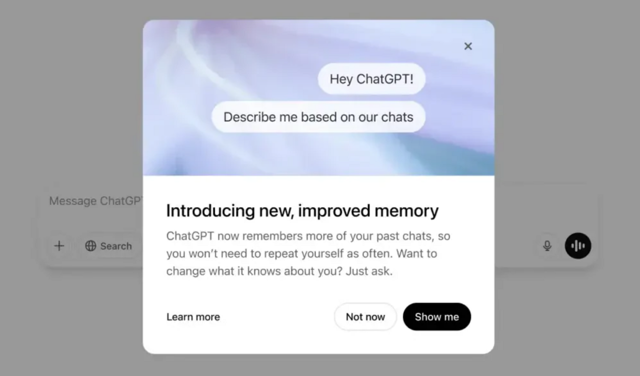 ChatGPT Can Now Remember Everything You Ever Told It 🧠