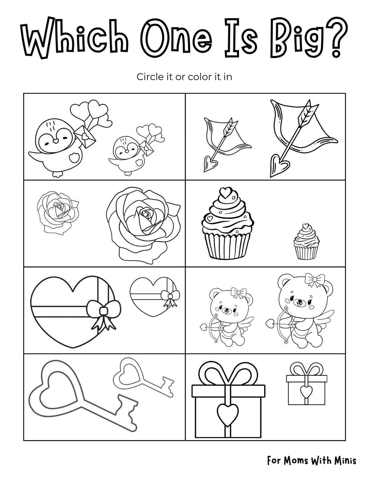 🔑 Valentine's Day Size Comparison