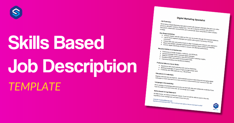 Skills Based Job Description Template