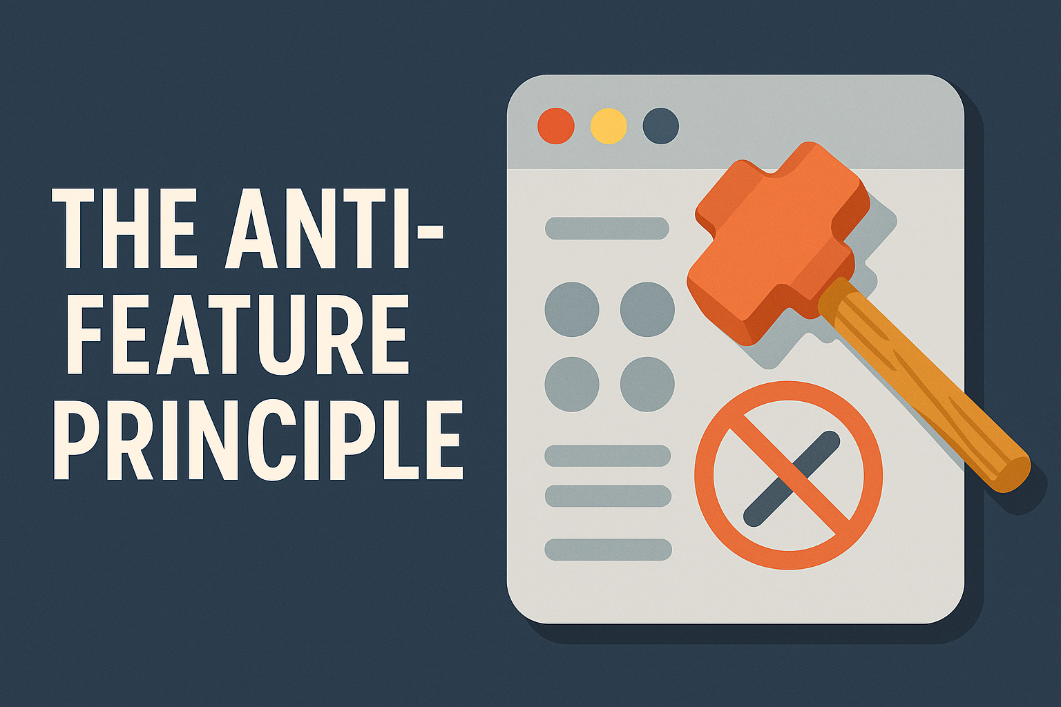 The Anti-Feature Principle