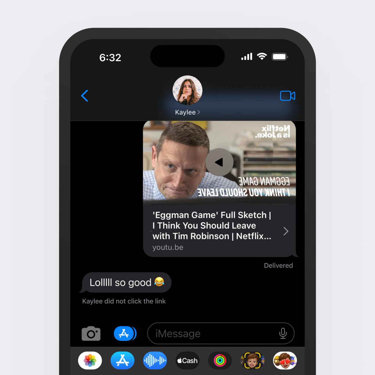 iMessage Link Click Visibility