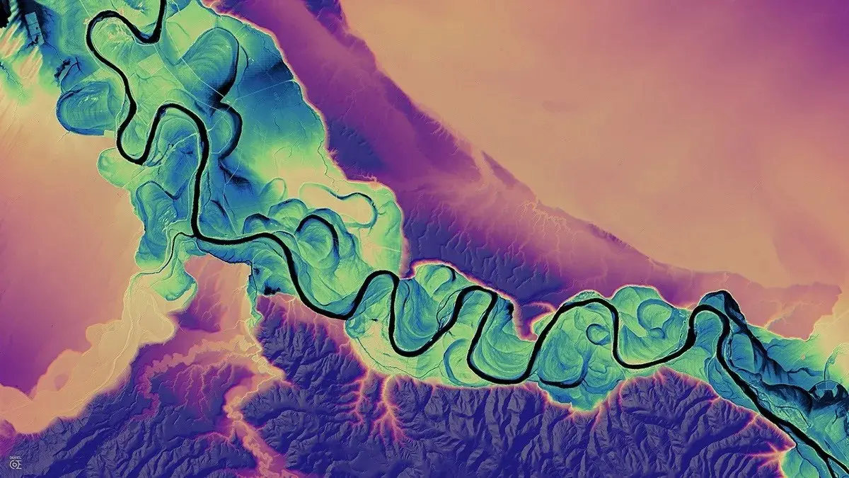 Lidar River Maps Show Gorgeous, Winding Water
