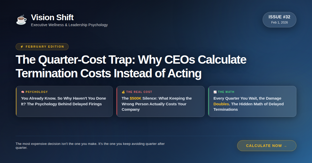 The Quarter-Cost Trap: Why CEOs Delay Firings and How It Hurts Their ...