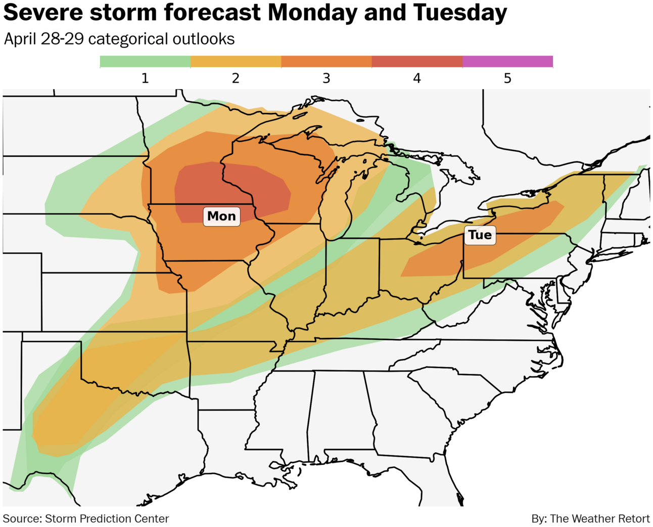 Midwest severe weather outbreak to start the work week