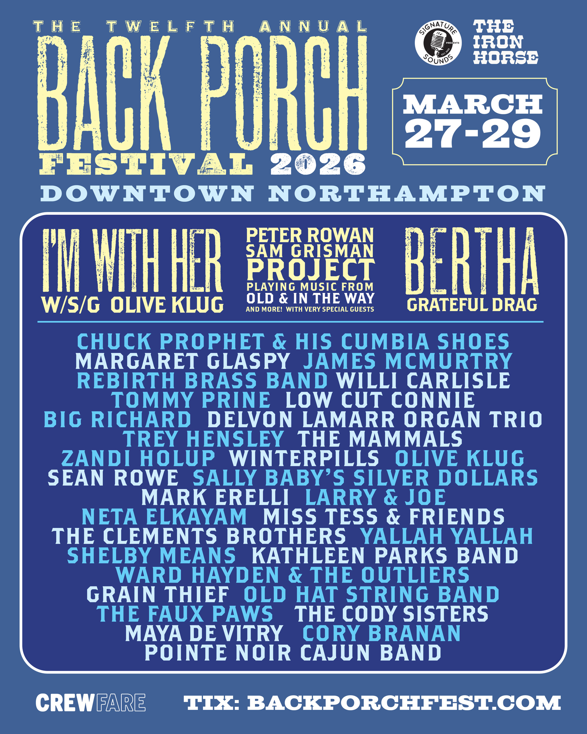 Back Porch Festival Returns to Northampton, MA March 27-29!