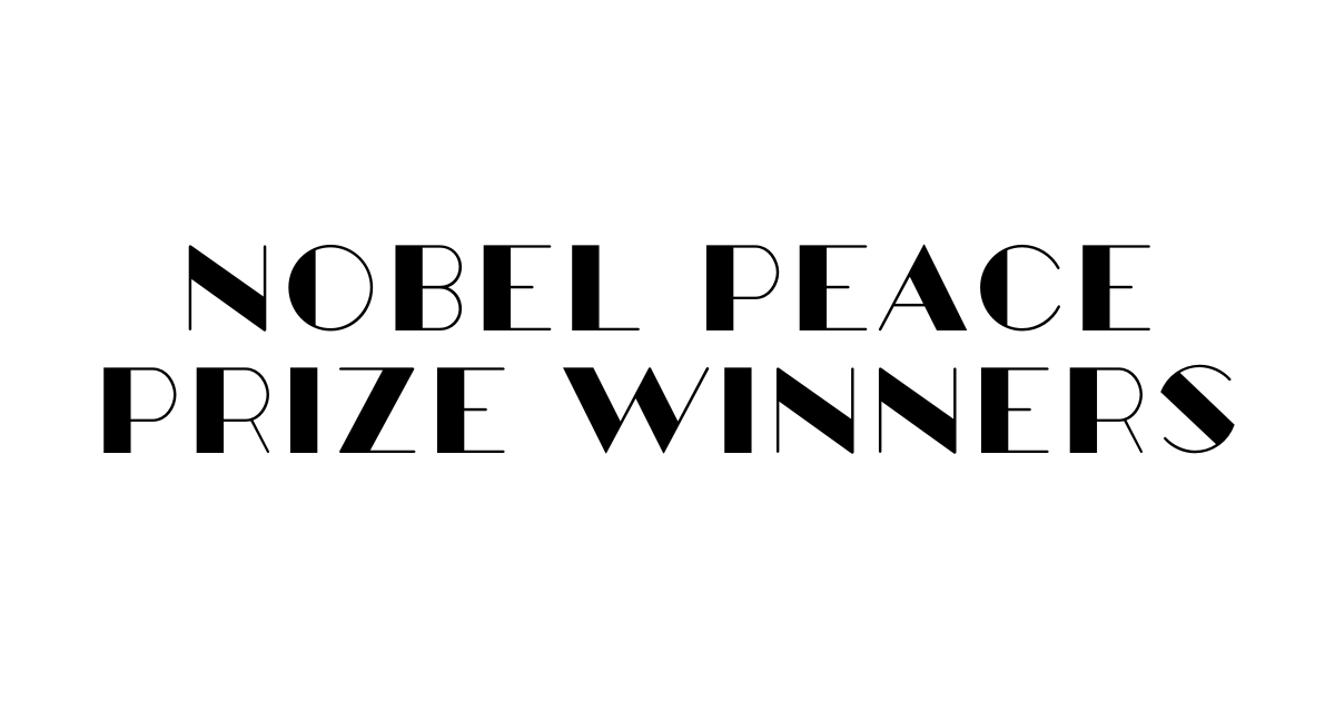 Nobel Peace Prize Winners Word Search Printable
