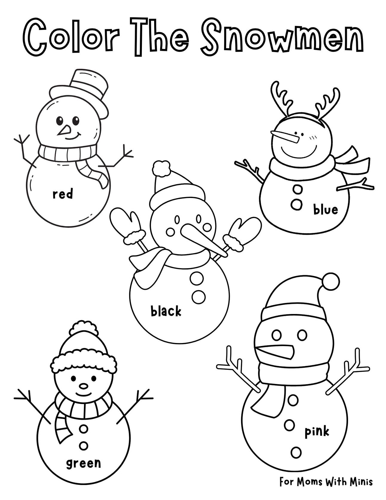 ⛄ Color The Snowmen