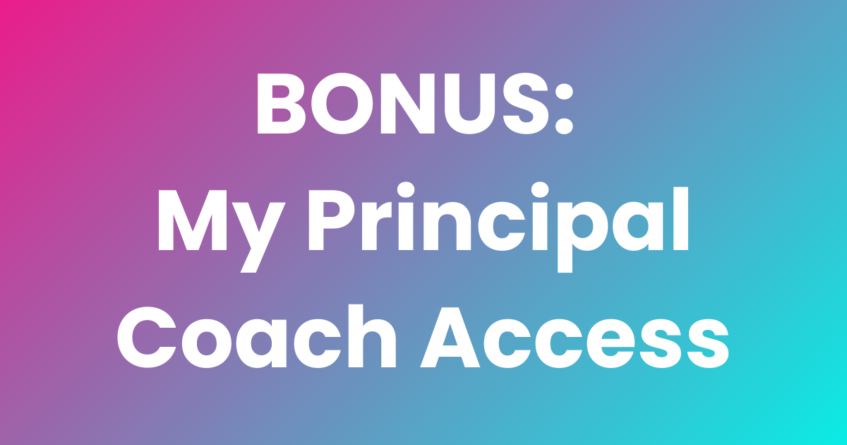 My Principal Coach Access