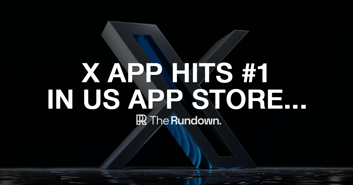 X hits #1 in the US App Store!